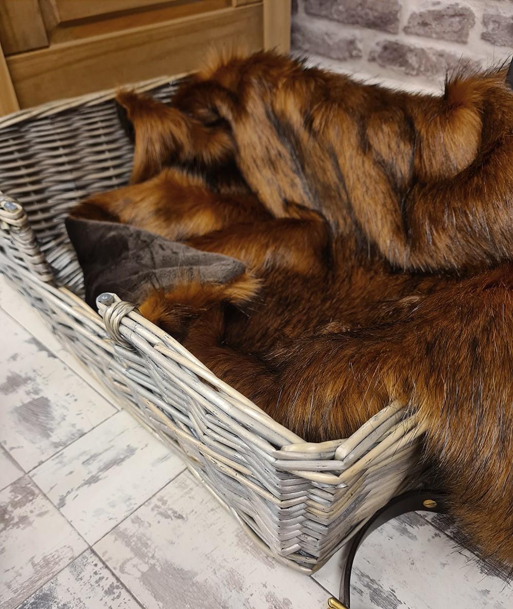 Raynard Faux Fur Pet Blanket | Brown Faux Fur Dog & Cat Blankets