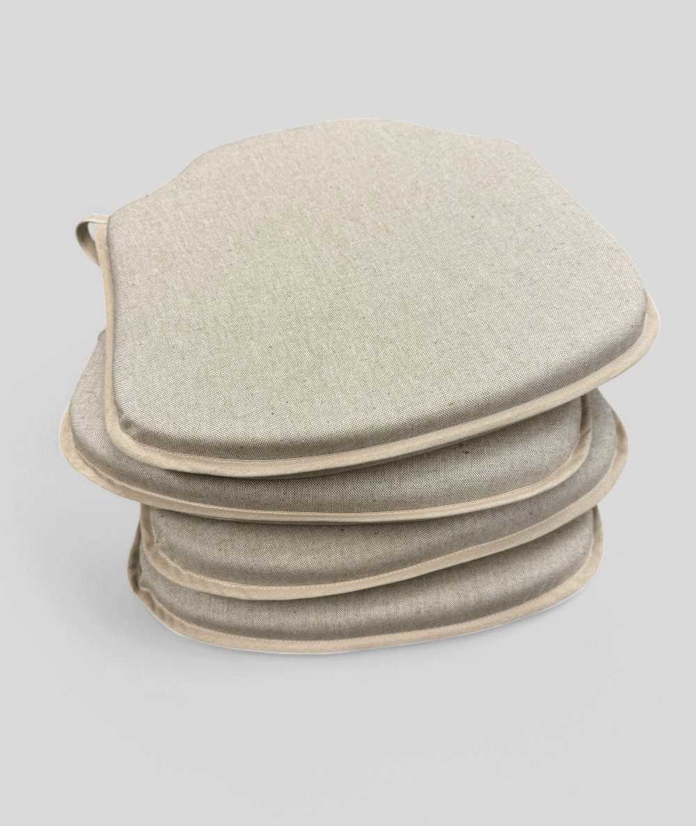 Plain Linen Spindle Seat Pads| Neutral Seat Pad | Plain Spindle Seat Pad