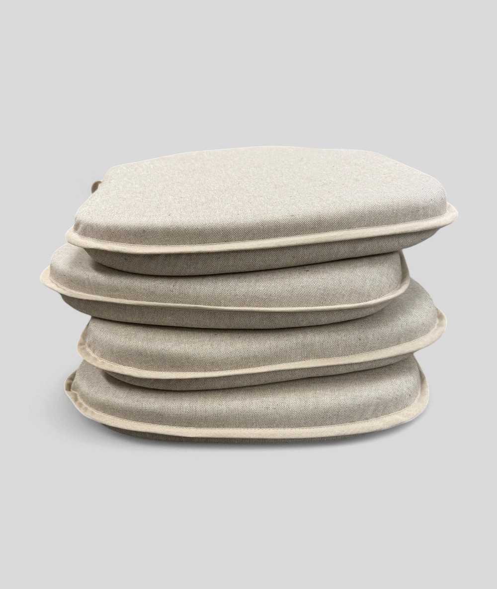 Plain Linen Spindle Seat Pads| Neutral Seat Pad | Plain Spindle Seat Pad