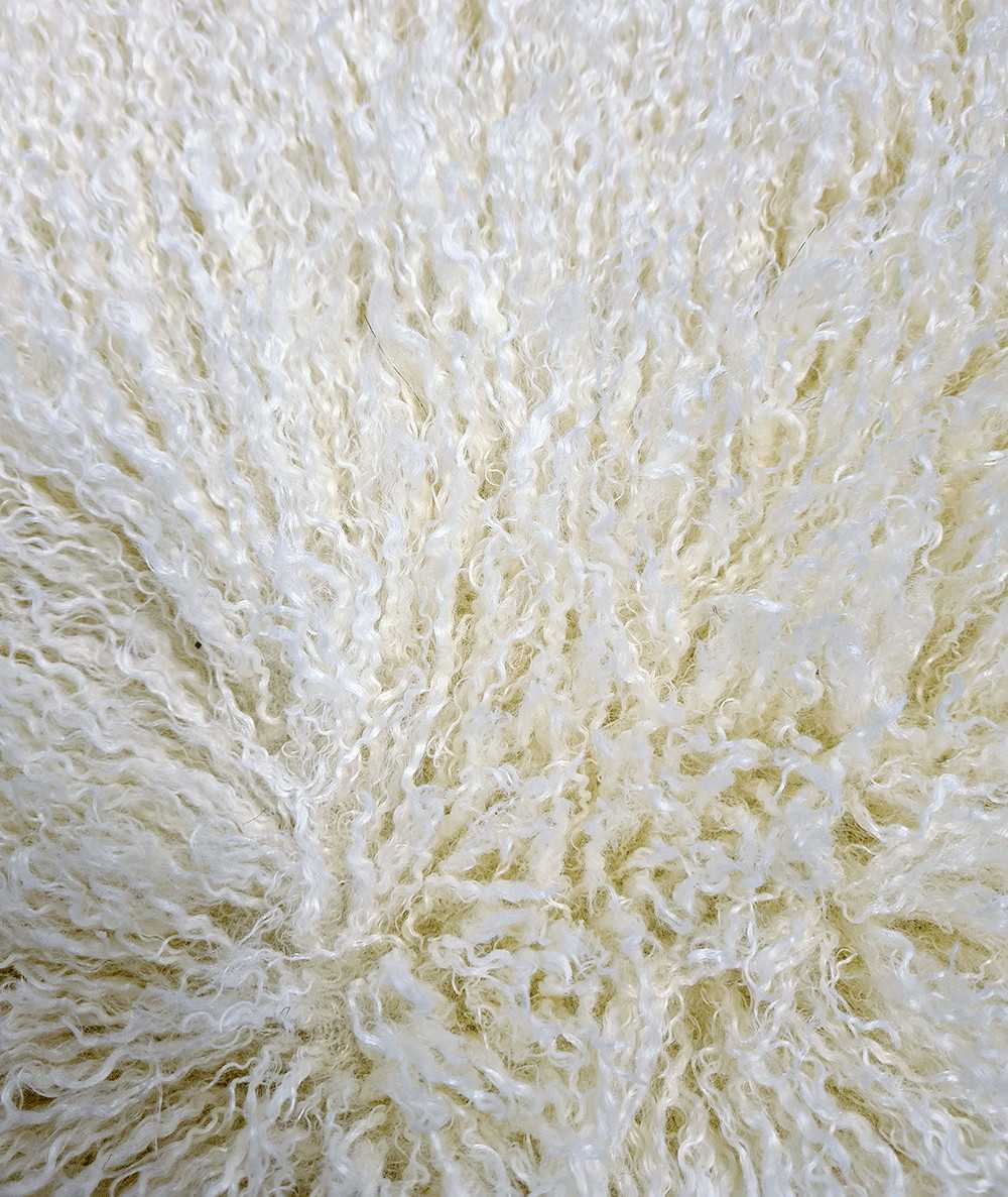 Cream Mongolian Faux Fur Fabric | Curly Fur Fabric | Cream Craft Fur