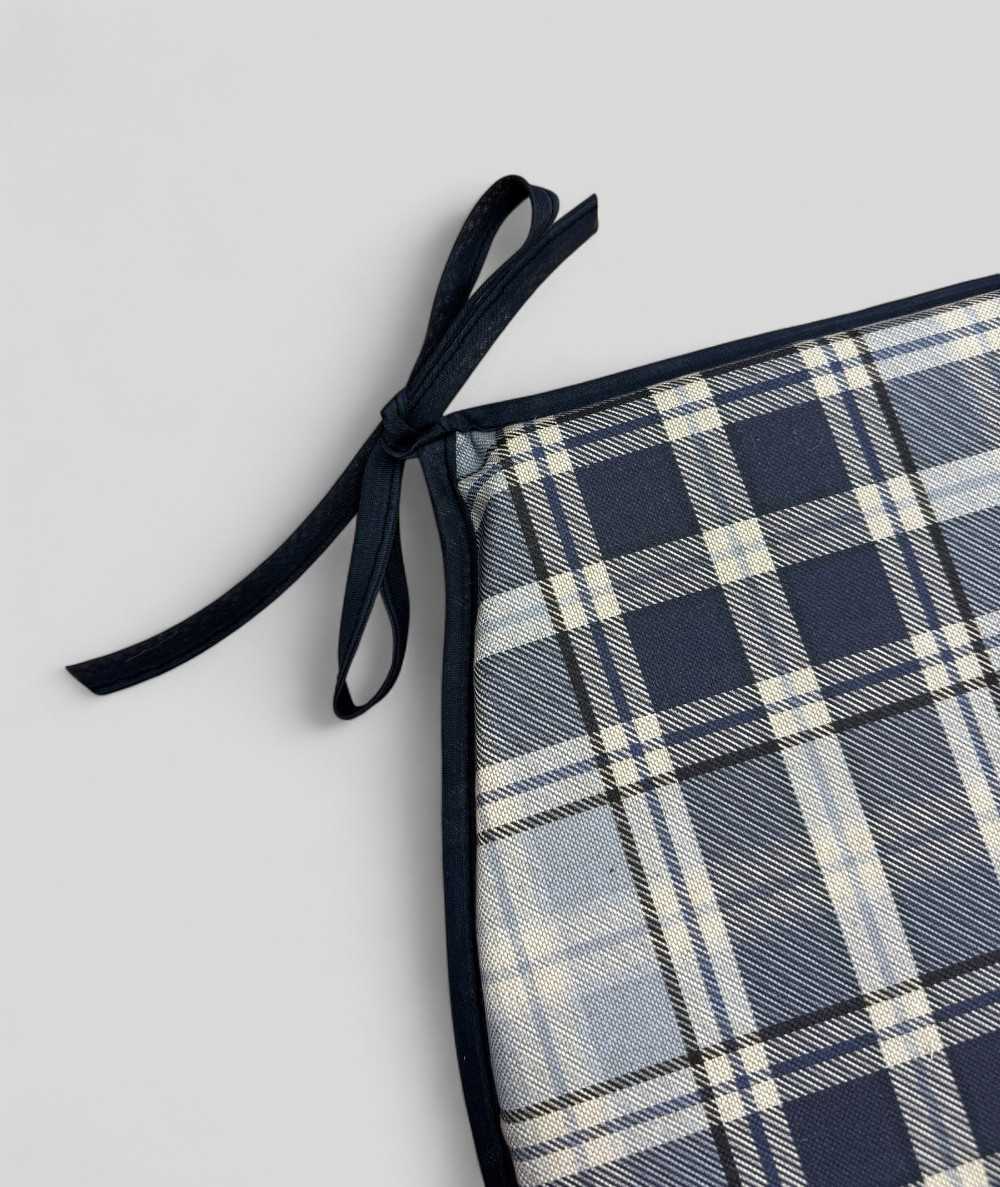 Highland Check Denim Classic D Seat Pads| Blue Check D Shaped Seat Pads