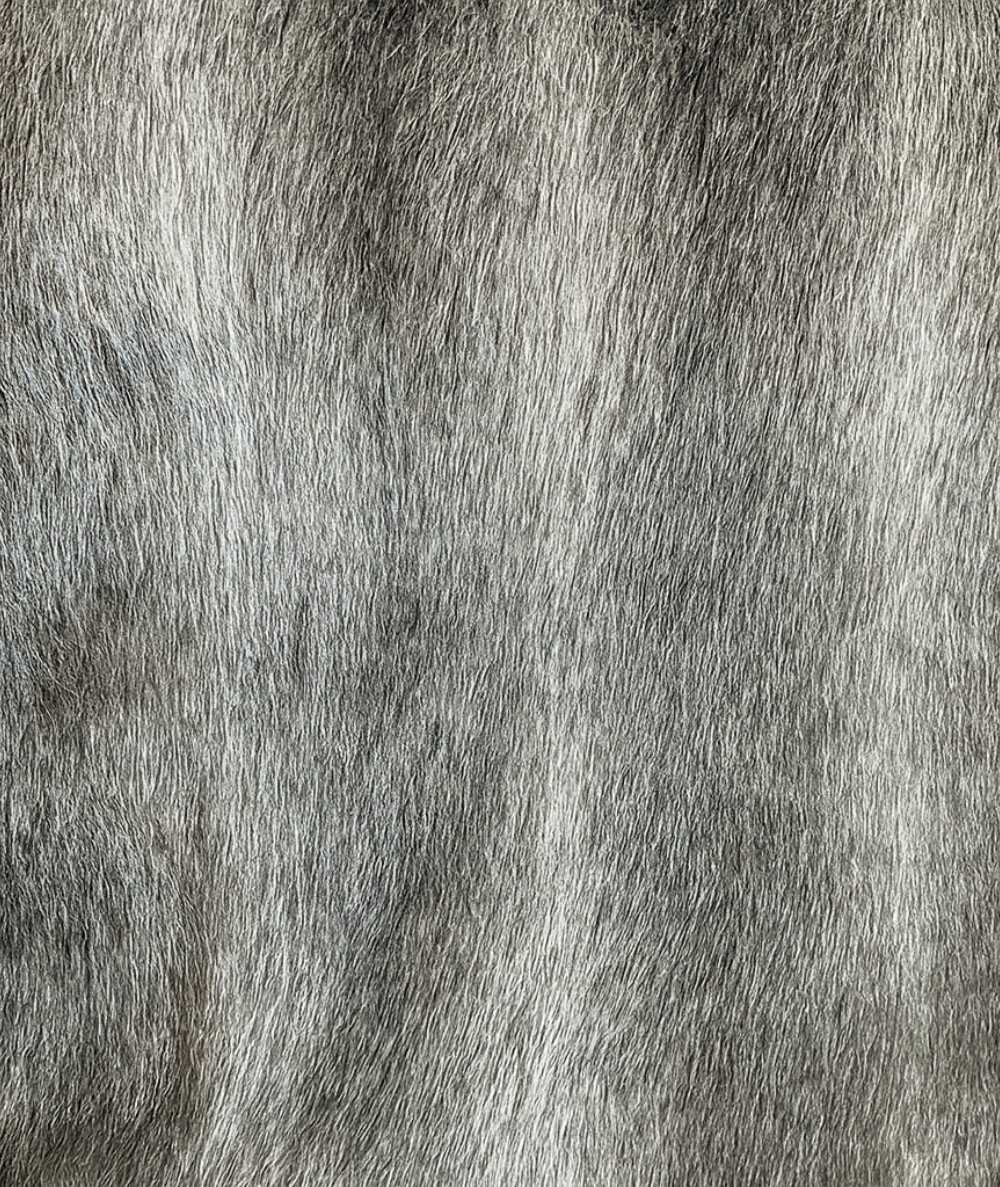 Opossum Stripe Fur Fabric | Striped Craft Fur | Grey Stripe Faux Fur